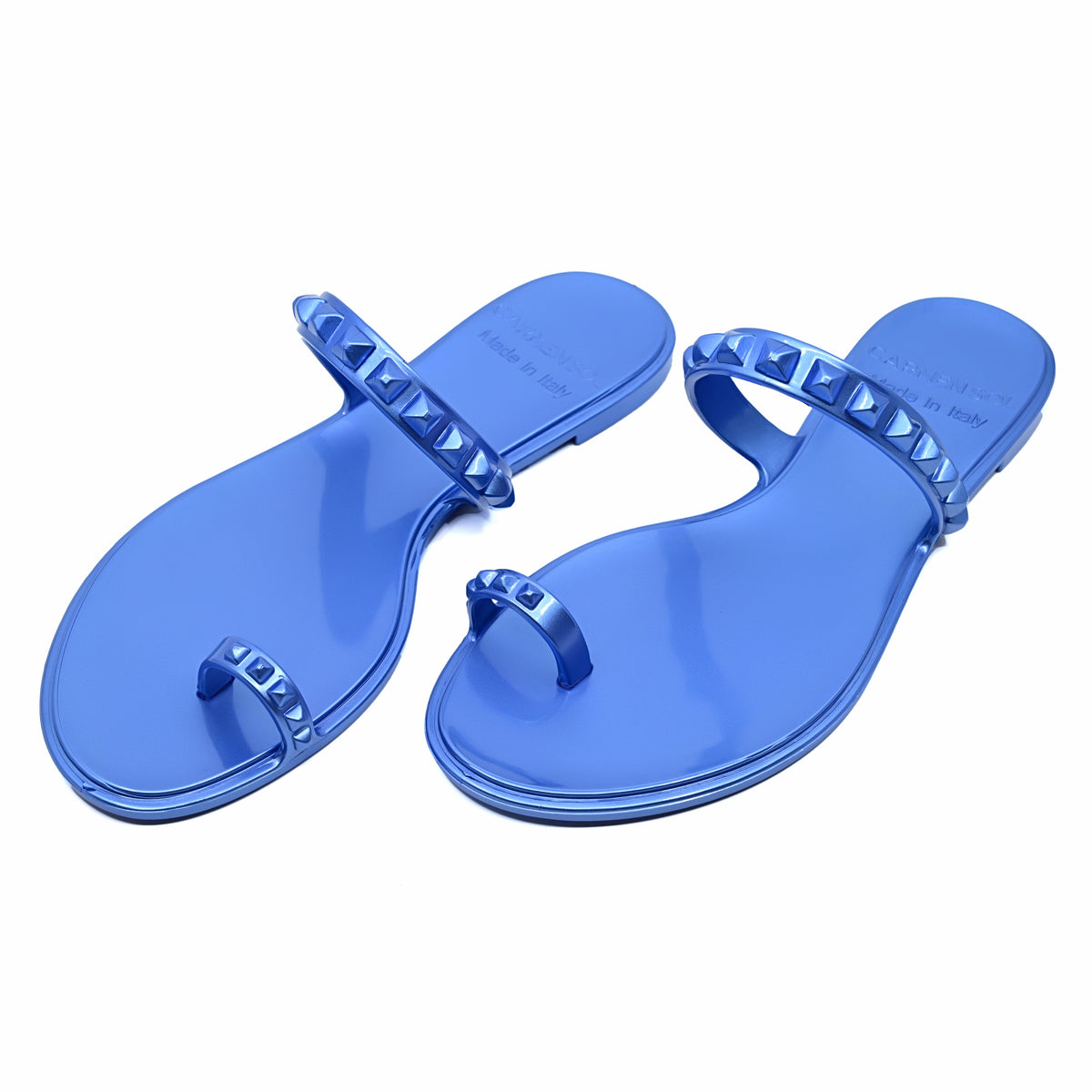 Maria Flat Sandal Baby Blue Metallic