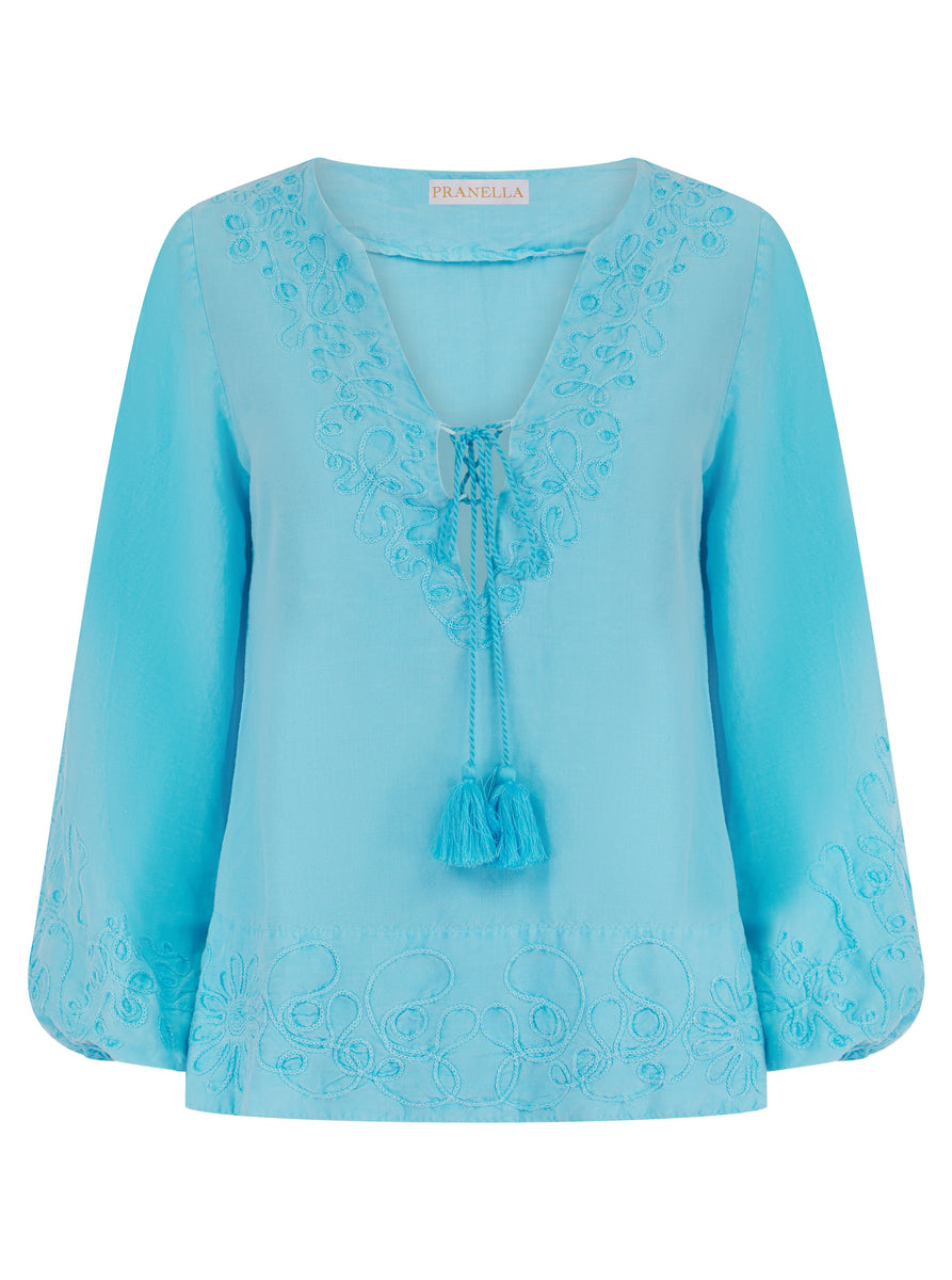 Izzadora Neon Blue Top