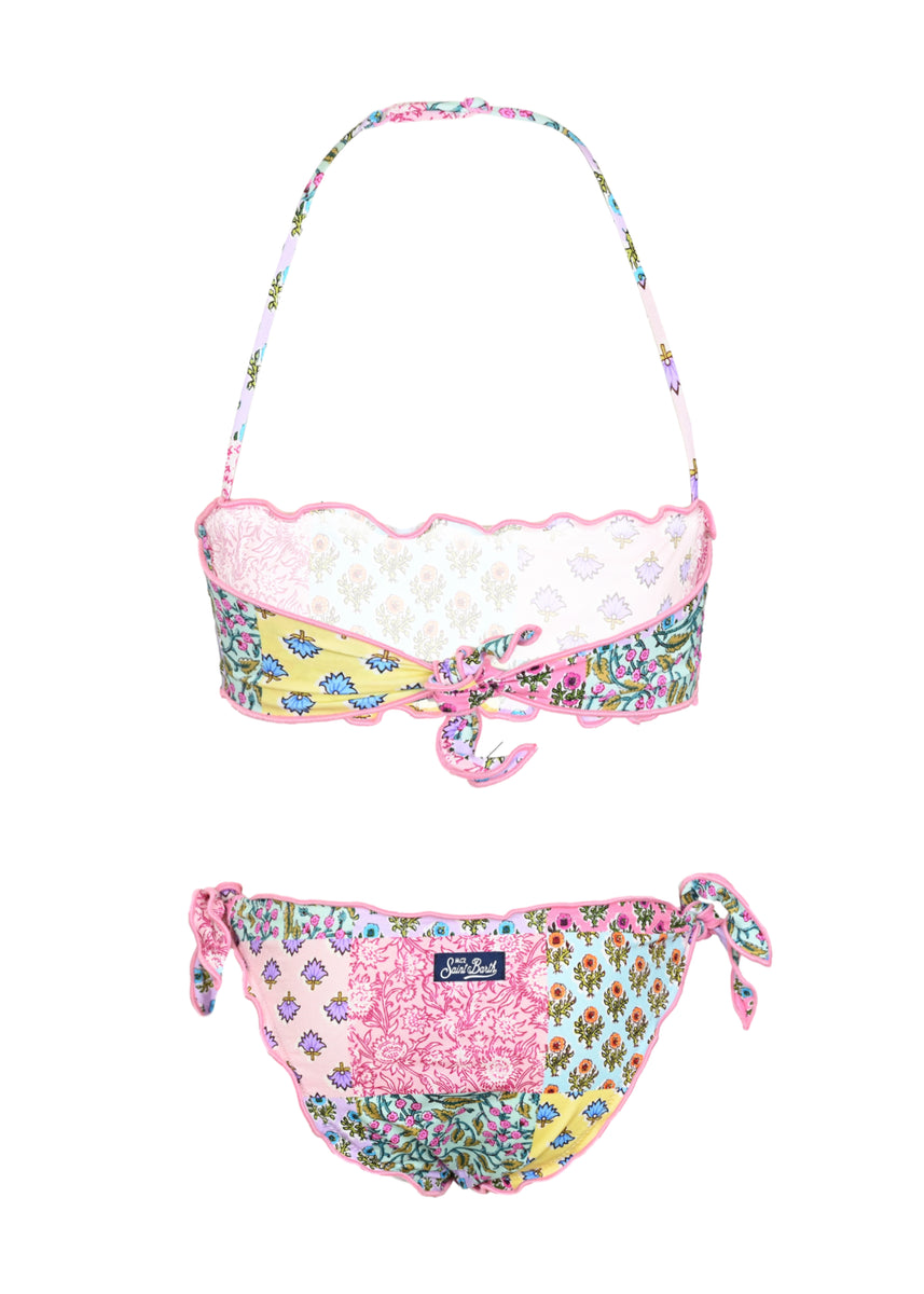Emy Bandeau Bikini with Radical Patch Print