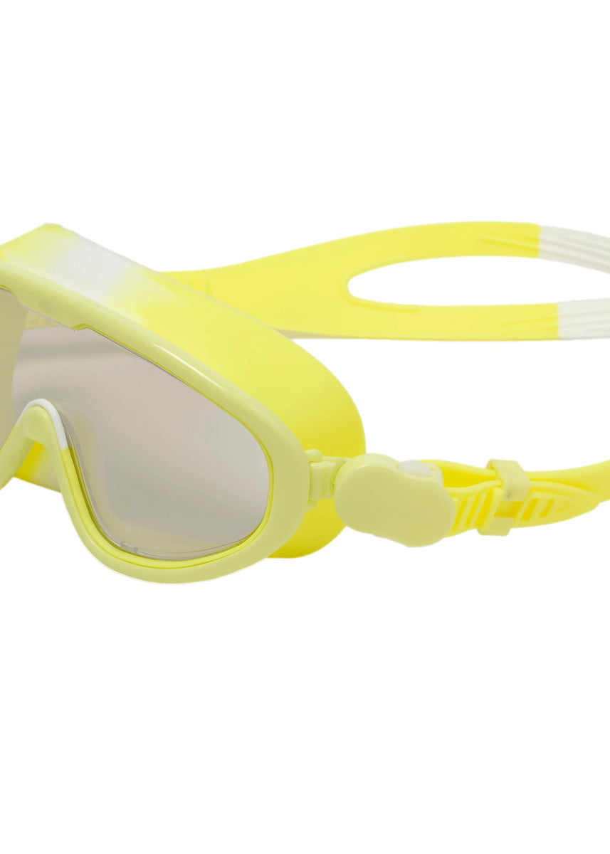 Kids Swim Mask Salty the Shark Neon Yellow