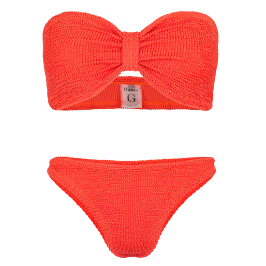 Jean Bikini Metallic Tangerine