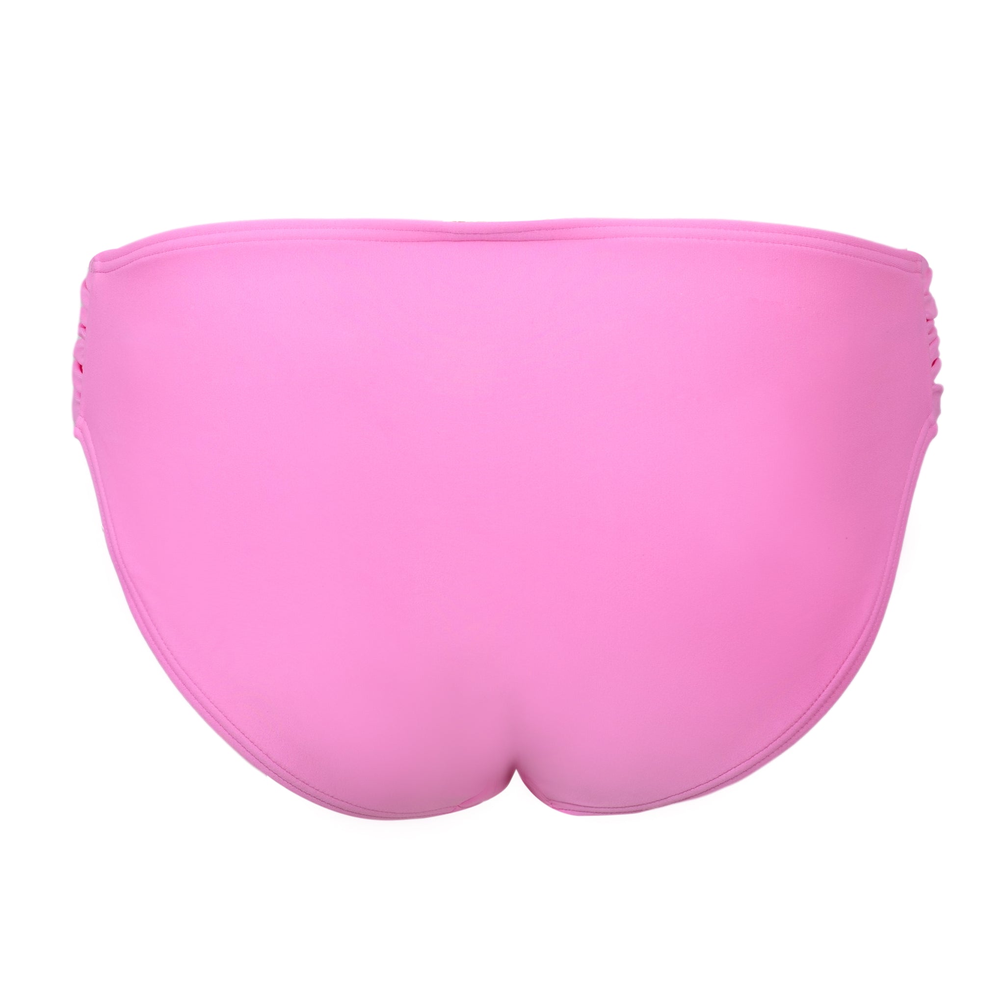 Janice Rouched Bikini Bottom Hollywood Pink