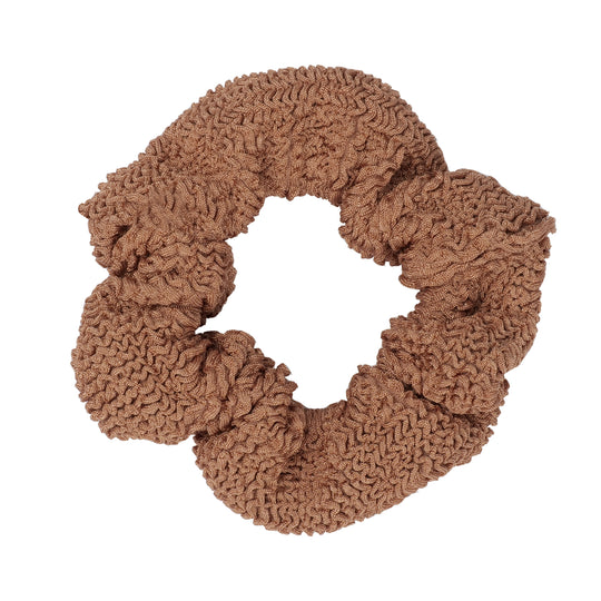 Metallic Brown Scrunchie | Designer Hair Accessory for Women