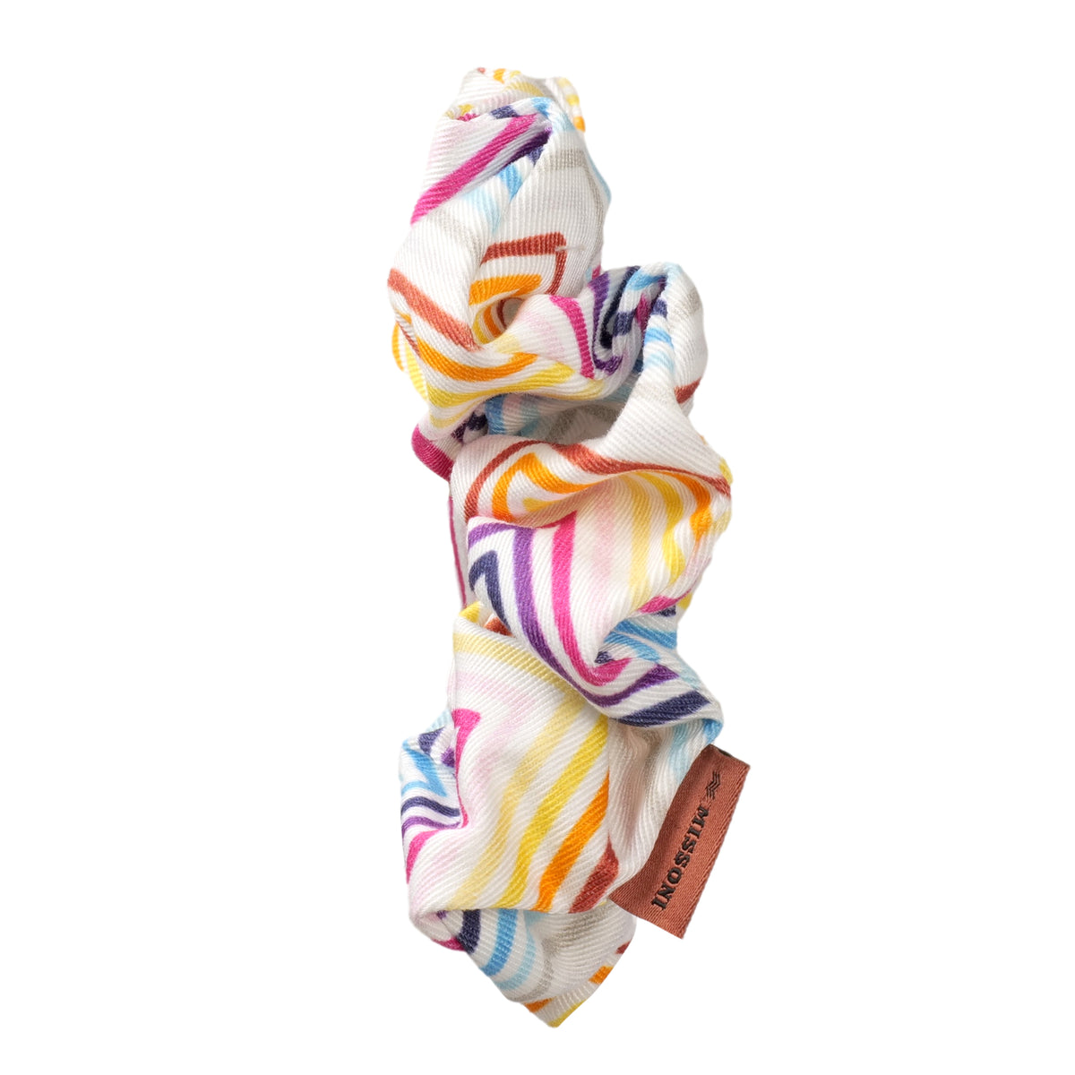 Multicolour Scrunchie for Girls | Designer Hair Scrunchie in White/Multi