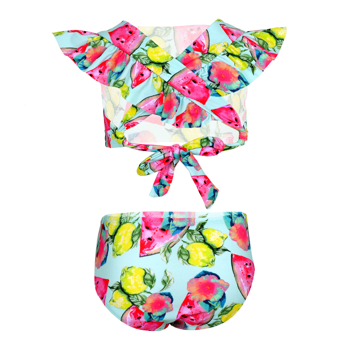 Watermelon Print Bikini for Girls | Fruit Print Swimsuit for Kids