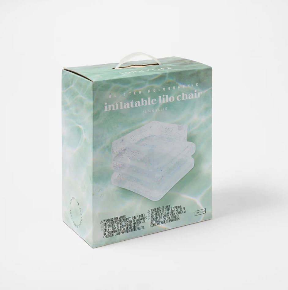 Inflatable Lilo Chair Glitter