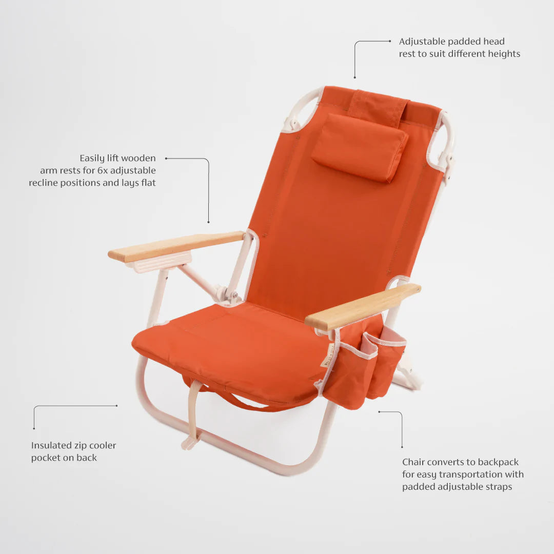 Deluxe Beach Chair Terracotta